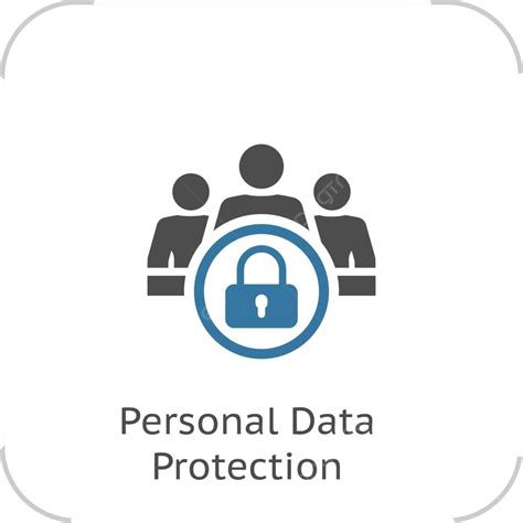 Personal Data Protection Icon Flat Design Personal Data Protection