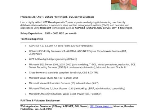 Sql Fresher Resume Sample Luxury Gallery Of Web Developer Resume Examples Business Williamson