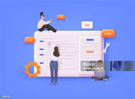 technology of software development web design programming concept