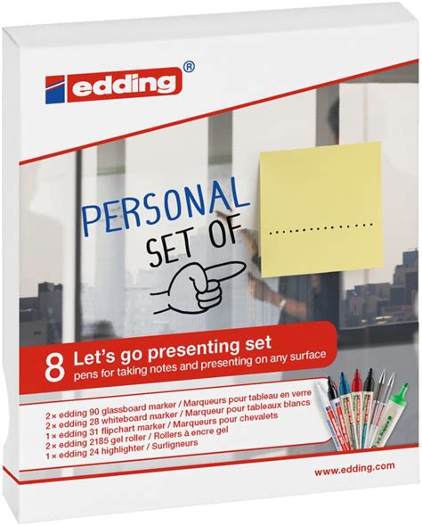 edding Whiteboard Marker Edding 8 Let´s go presenting set 4-BTWPRES ...