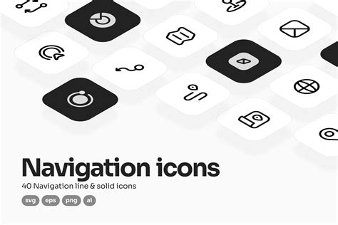 Navigation UI Icons Graphic By Kreevstudio Creative Fabrica