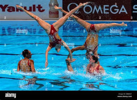 Synchronized Swimming Team Poses
