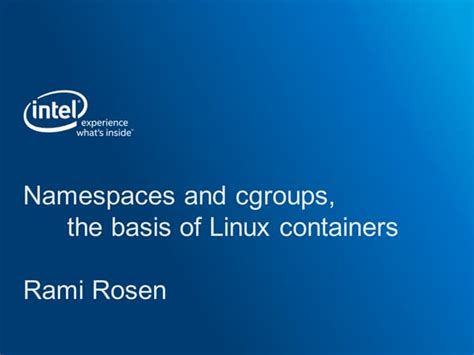 Advanced Namespaces And Cgroups Pdf