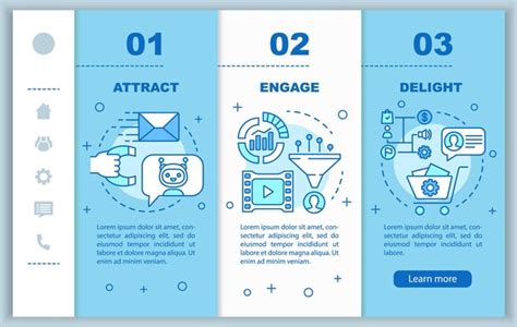 Premium Vector Inbound Marketing Method For Customers Onboarding Mobile Web Pages Vector Template