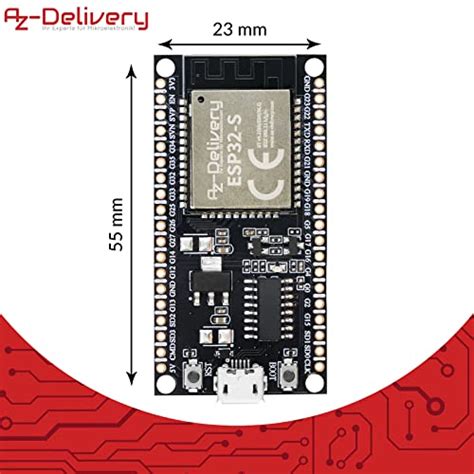 AZDelivery ESP S Dev Kit C Unsoldered NodeMCU Module WLAN WiFi Development Board With CH