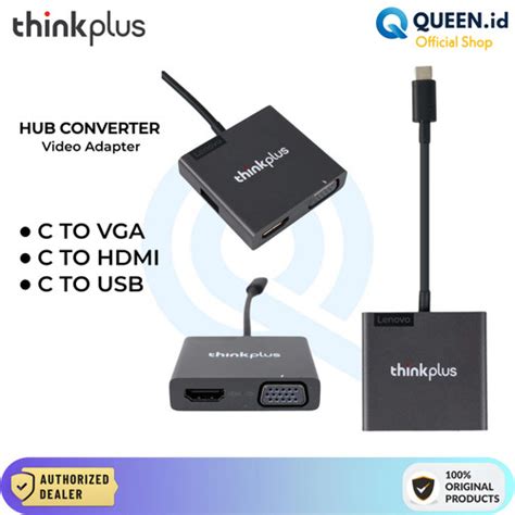 Jual Lenovo Thinkplus Adapter Converter Usb Type C To Vga Hdmi Usb Port K Kab Tangerang