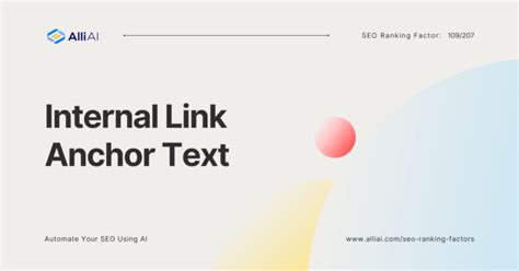 Internal Link Anchor Text And Seo What You Need To Know Alli Ai