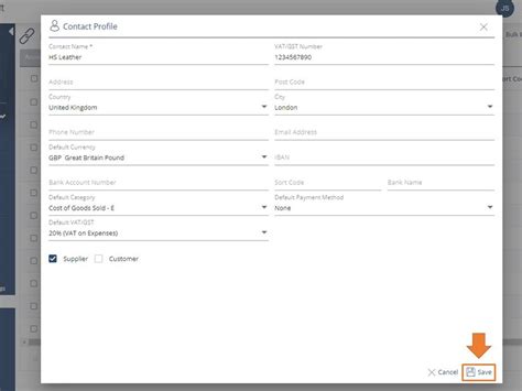 create update contacts and setup rules for default master data