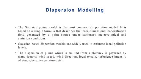 gaussian plume dispersion model pptx