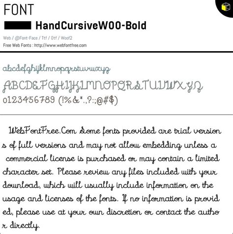 Hand Cursive W Bold Fonts Downloads WebFontFree Com