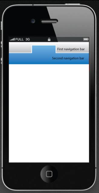 Ios How To Allow Two Navigation Bars In Iphone To Overlap Stack Overflow