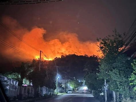 တောင်ကြီးမြို့ မြစိမ်းတောင်ဘုန်းကြီးကျောင်းအနီးတွင် တောမီးလောင်မှုဖြစ်ပွား