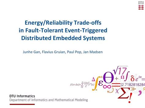 Ppt Energyreliability Trade Offs In Fault Tolerant Event Triggered