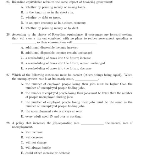 Solved 25 Ricardian Equivalence Refers To The Same Impact