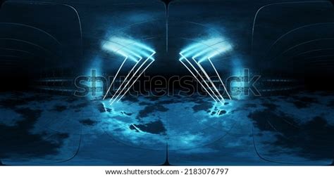 Hdri 내부의 미래형 네온 조명 빛나는 스톡 일러스트 2183076797 Shutterstock