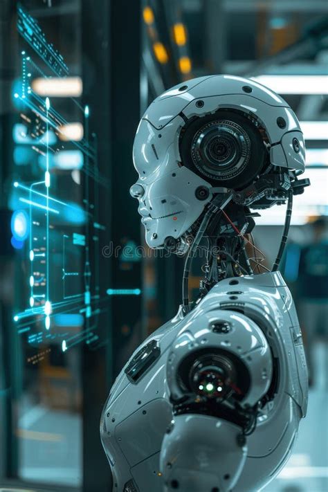 futuristic research lab with ai integrated robotic systems for