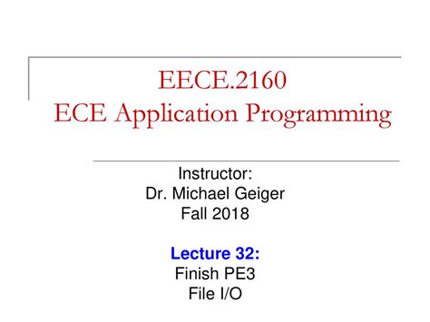 Eece2160 Ece Application Programming Ppt Download
