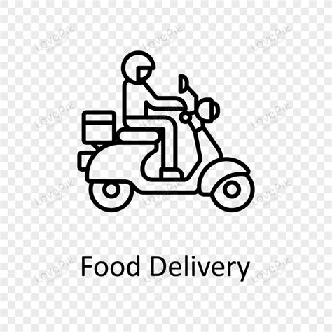 Food Delivery Vector Outline Icon Design Illustration Dinner