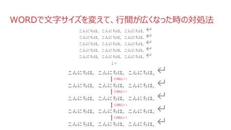ワード（word）で文字を大きくしたときに行間が広くなってしまうのを修正する方法【行間メイリオ】 小さな総務法務