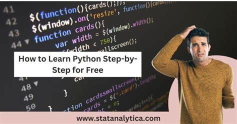 how to learn python step by step for free statanalytica