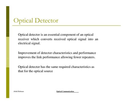 Ppt Optical Detectors Powerpoint Presentation Free Download Id1588193