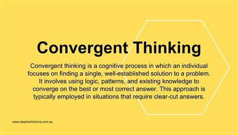 Convergent Thinking Stephan Hitchins