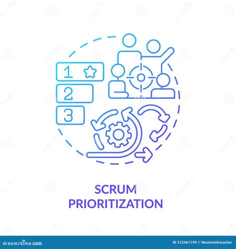 Scrum Prioritization Teamwork Blue Gradient Concept Icon Cartoon Scrum Prioritization Teamwork Blue Gradient Concept Icon Cartoon