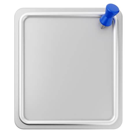 A White Square With A Blue Push Button 65976676 Png