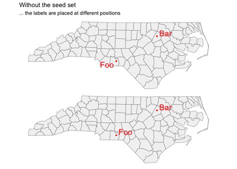 r same position of texts created by geom text repel in several maps