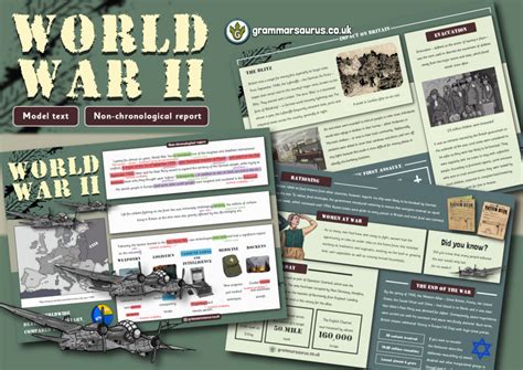 Year 6 Model Text Non Chronological Report World War Ii Gbsct P6 Grade 5 And 5th Class