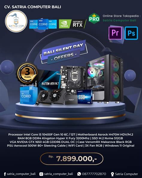 Jual Pc Rakitan Gaming Intel Core I F Gb Gtx Ssd M Nvme Gb Kota Denpasar