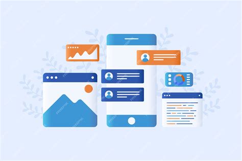Premium Vector App Development Illustration Modern Flat Style Design