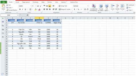 Cách tạo bảng trong Excel siêu đơn giản không phải ai cũng biết