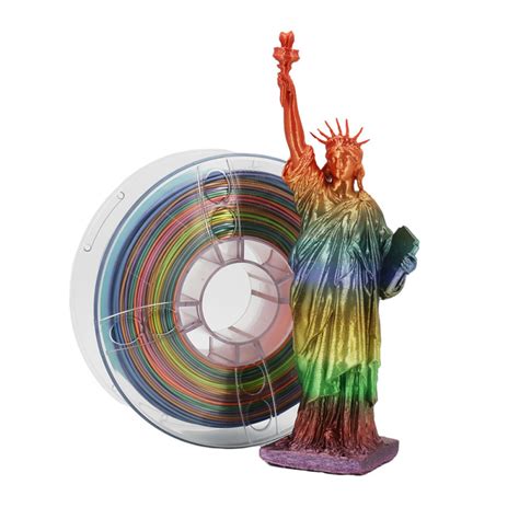 1 75mm Pla Silk Rainbow Filament 1kg 2 2lbs For 3d Printer 3d Printer Filament