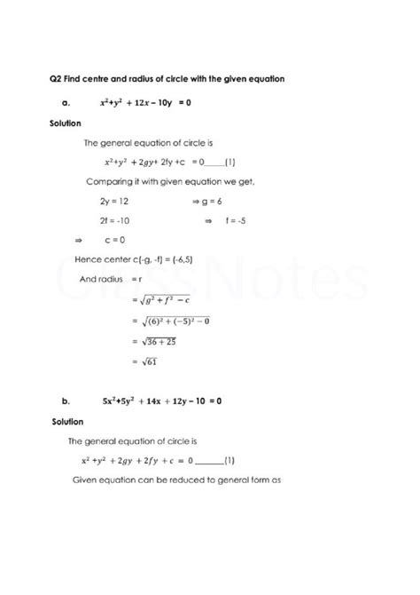 Conic Sections Cha 6 Mathematics Fbise Notes 2nd Years Fsc Part 2