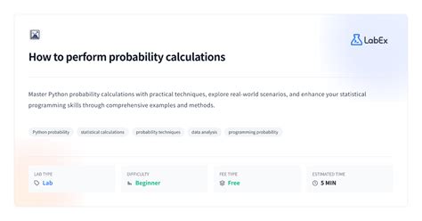 How To Perform Probability Calculations Labex