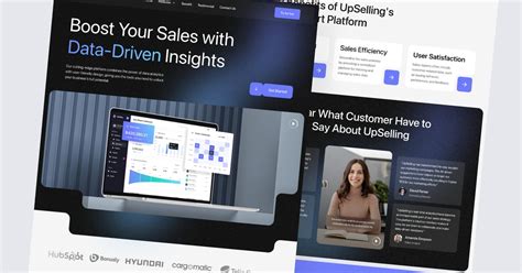Upselling Sales Report Landing Page Websites Ux And Ui Kits Ft