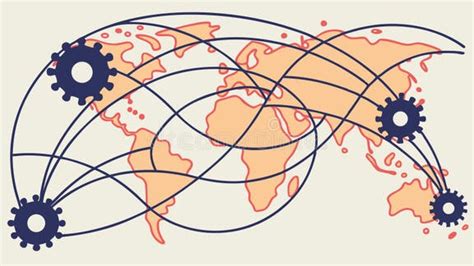World Map Network Vector Global Connections And International Business Vector Design