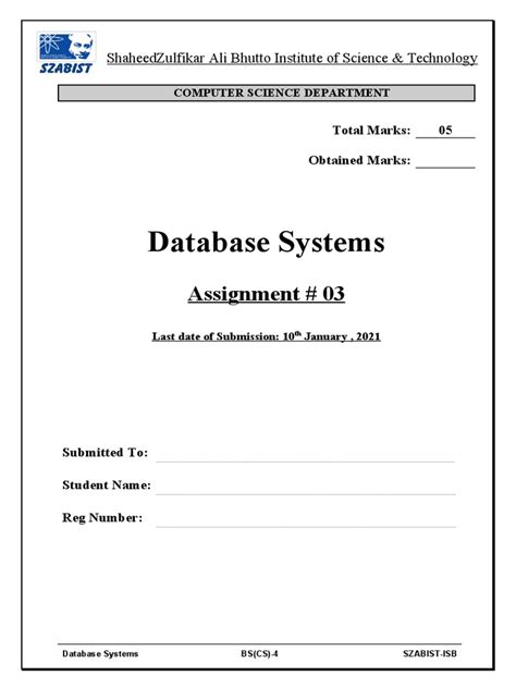 Database Assignment Pdf Information Management Databases