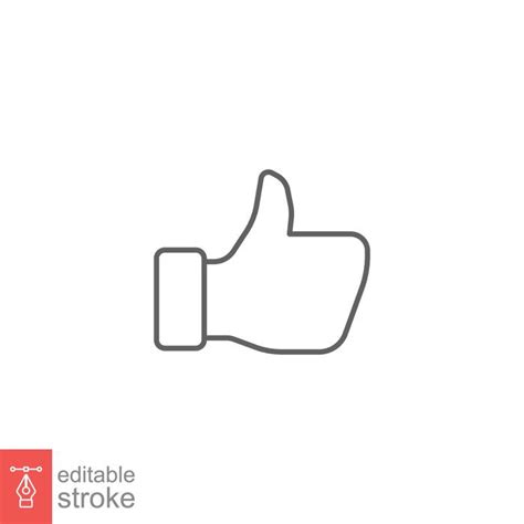 Thumbs Up Outline Vector Art Icons And Graphics For Free Download