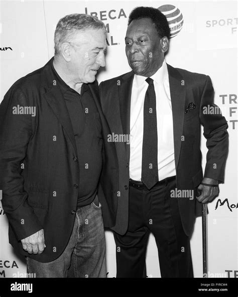 New York City Usa April 23 2016 Robert De Niro And Pele Attend