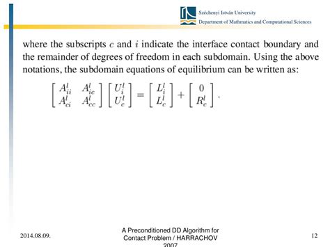 ppt a preconditioned domain decomposition algorithm for contact