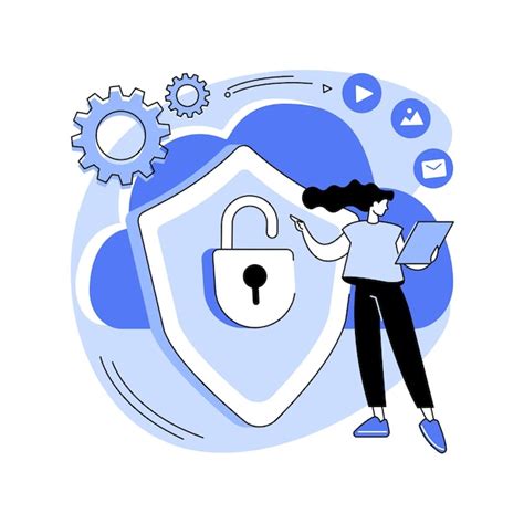 Premium Vector Cloud Computing Security Abstract Concept Vector
