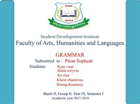 Applied Linguistics Grammar Ppt