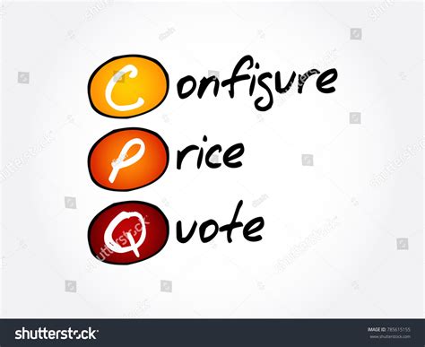 Cpq Configure Price Quote Acronym Business Stock Vector Royalty Free 785615155 Shutterstock