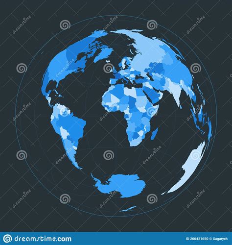 World Map Lambert Azimuthal Equal Area Stock Vector Illustration Of