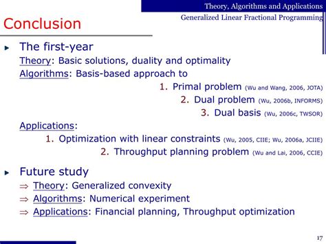 Ppt Generalized Linear Fractional Programming Theory Algorithms And Applications I