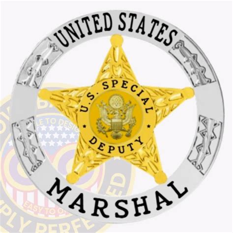 5 Point Star Us Marshal Badge 20 H16usm Owl Badges