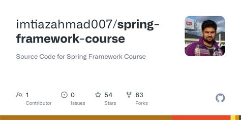 Github Imtiazahmad Spring Framework Course Source Code For Spring Framework Course