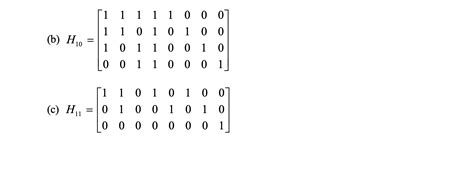 solved 7 let c⊥9−c⊥11 be dual binary codes generated by the